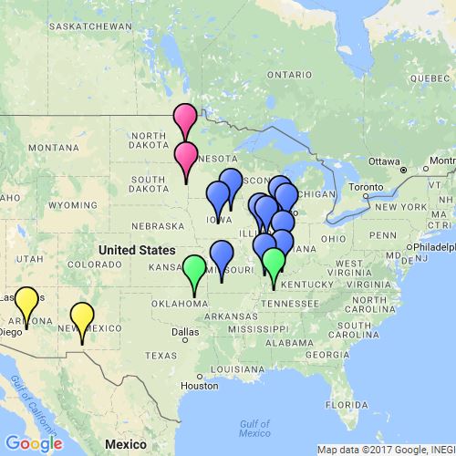 Missouri Valley Conference Schools : Scribble Maps