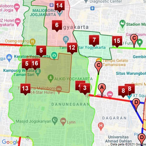 Kawasan Cagar Budaya Kotagede : Scribble Maps