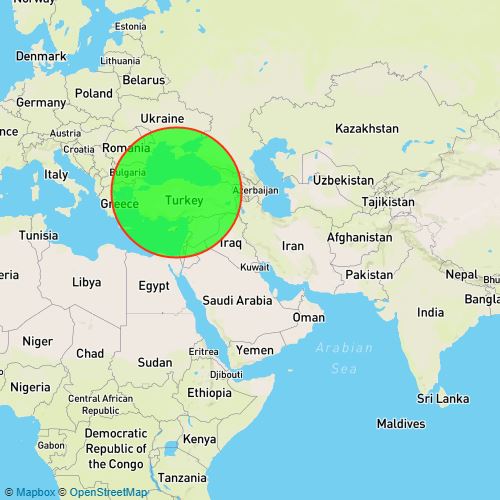 Map representing the countries where the Turkish language is spoken ...