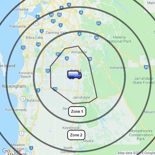 Delivery Zones : Scribble Maps