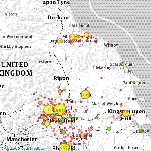 settlements of yorkshire : Scribble Maps