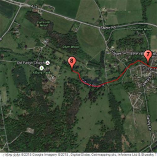 Course of the river Tillingbourne : Scribble Maps