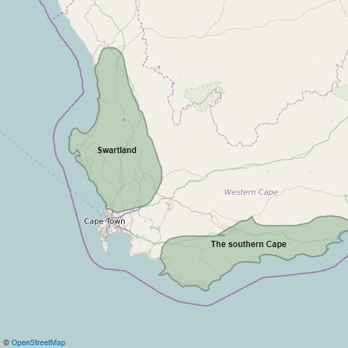 Swartland and southern Cape : Scribble Maps