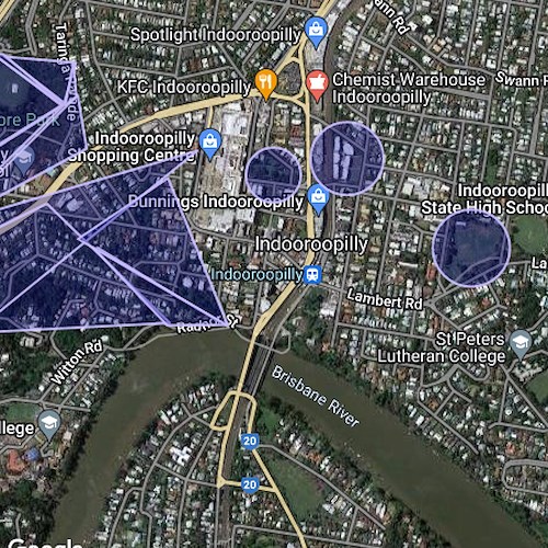 my geography map of Indooroopilly : Scribble Maps