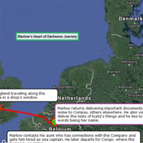 Marlow's Heart of Darkness Journey : Scribble Maps